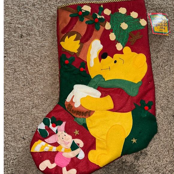 Disney | Holiday | Vintage 994 Disney Winnie The Pooh Felt Christmas ...